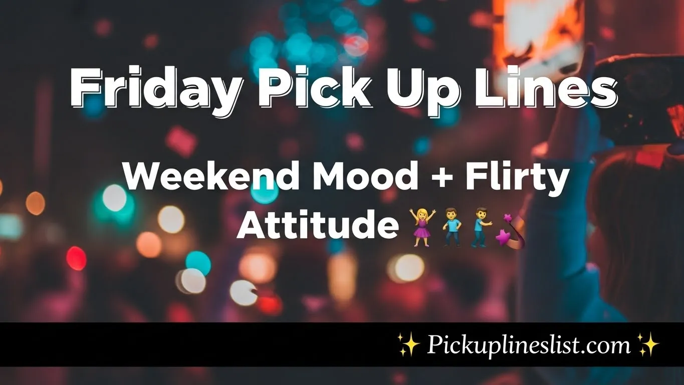 123+Friday Pick up Lines Weekend Mood Flirty Attitude for 2026