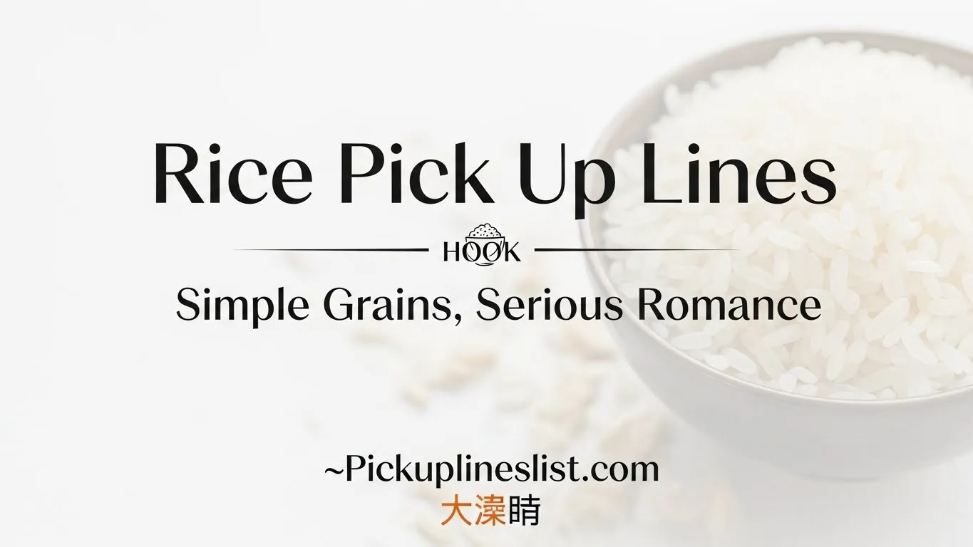 213+ Rice Pick Up Lines Simple Grains, Serious Romance for 2026