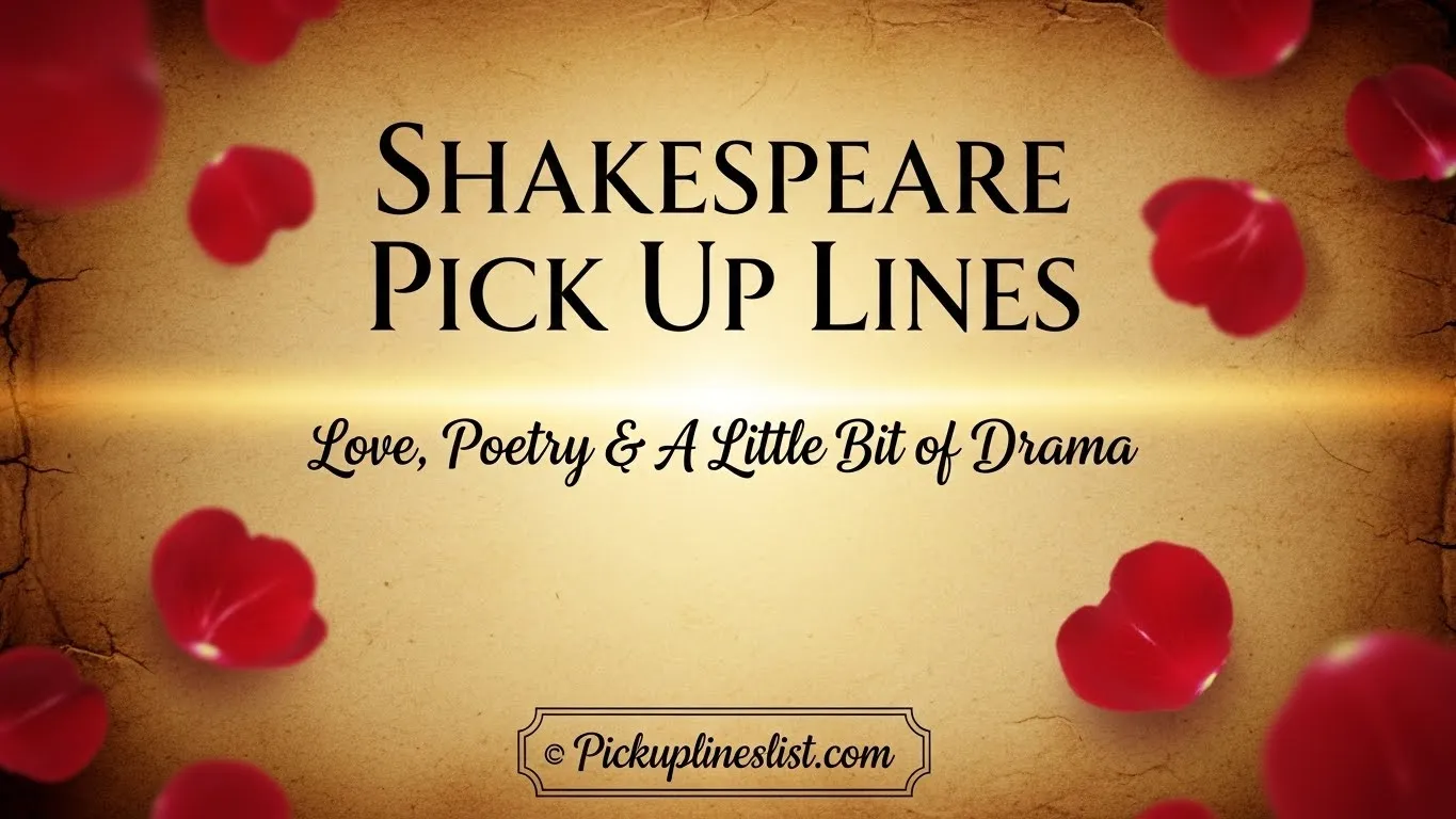 113+Shakespeare Pick up Lines Love, Poetry & A Little Bit of Drama