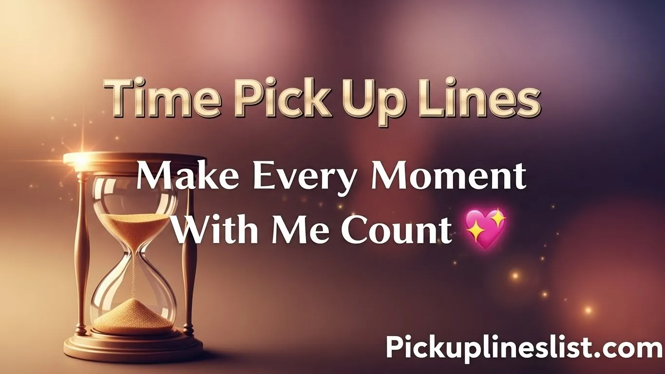 113+Time Pick Up Lines Make Every Moment With Me Count for 2026